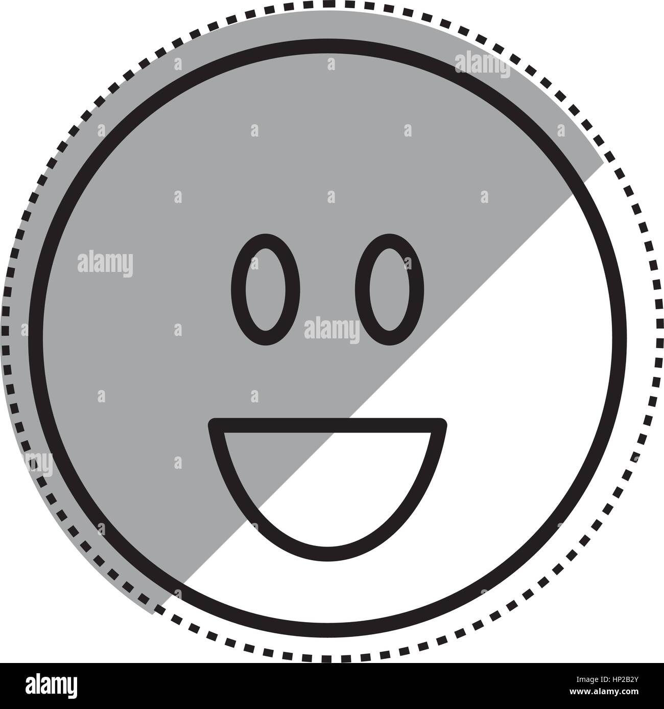 Smile emoticon cartoon icon vector illustration graphic design Stock ...