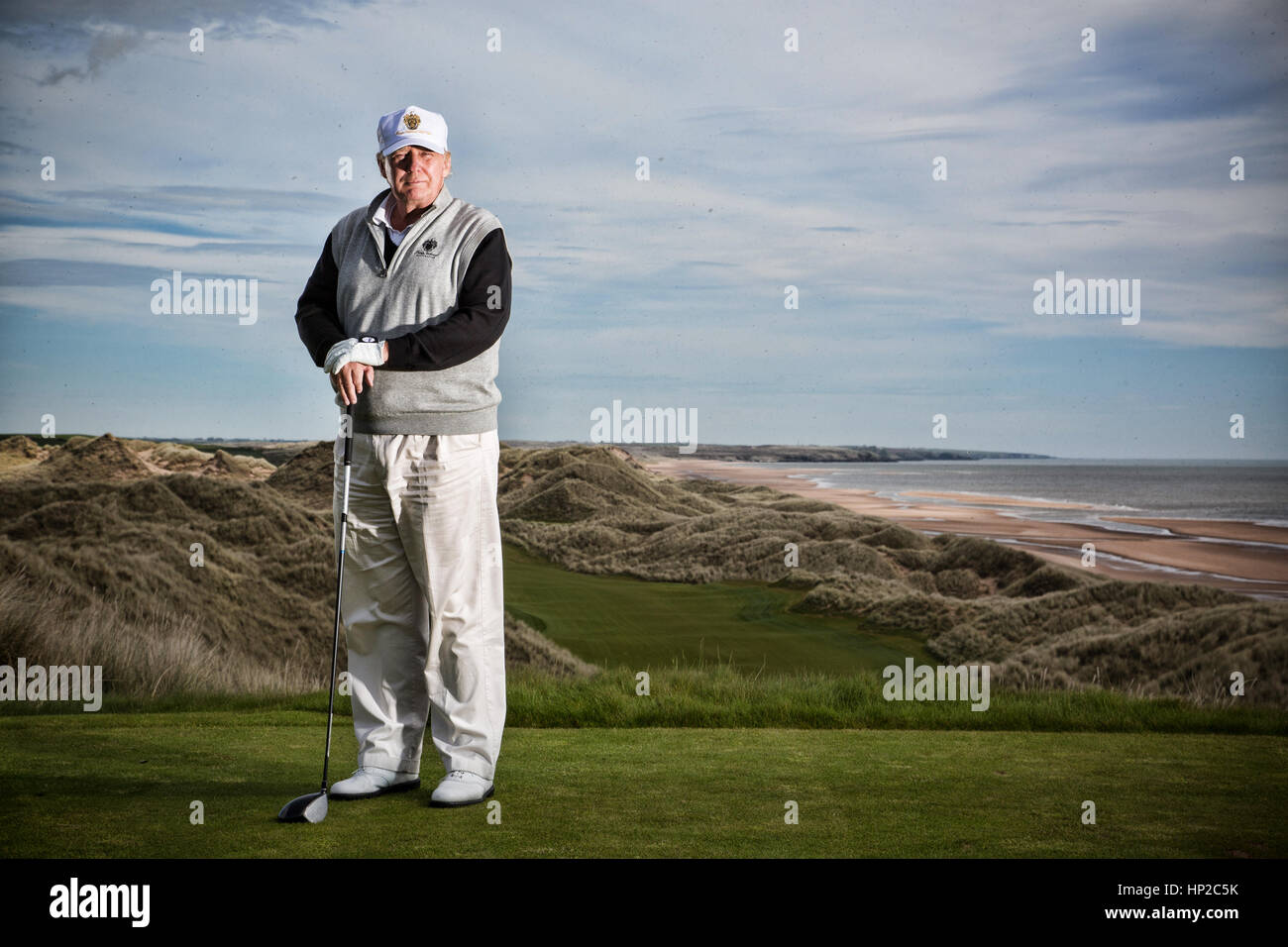 President Donald Trump Photographed at Trump Links International Golf ...