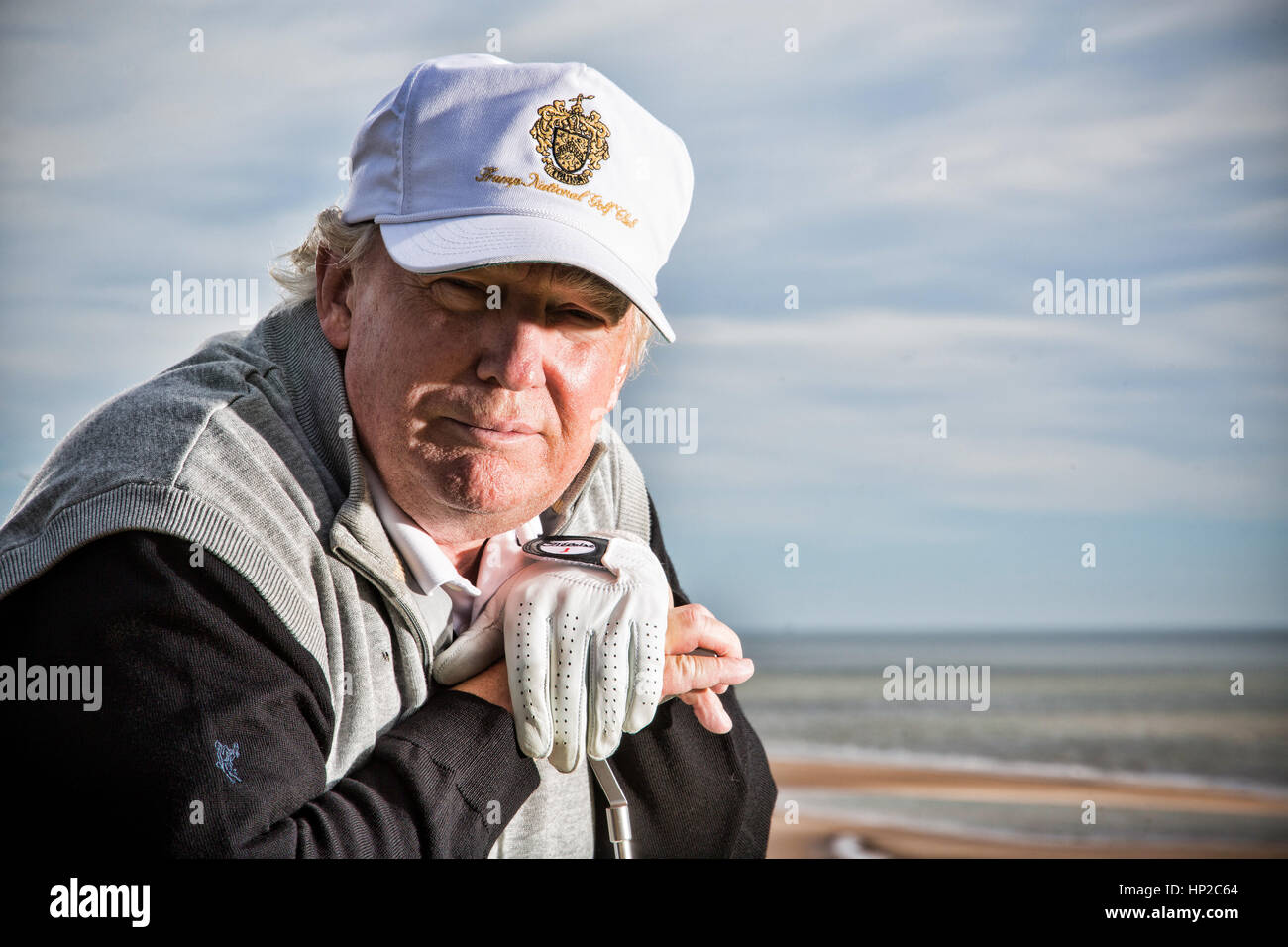 President Donald Trump Photographed at Trump Links International Golf ...