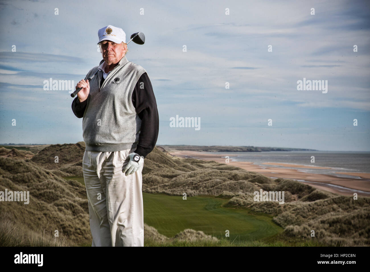 President Donald Trump Photographed at Trump Links International Golf ...