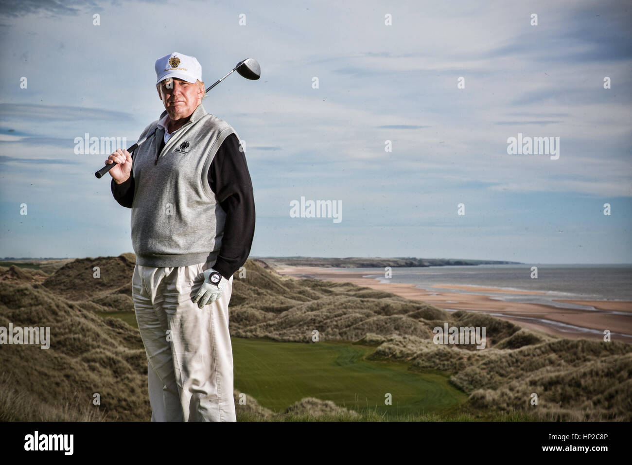 President Donald Trump Photographed at Trump Links International Golf ...