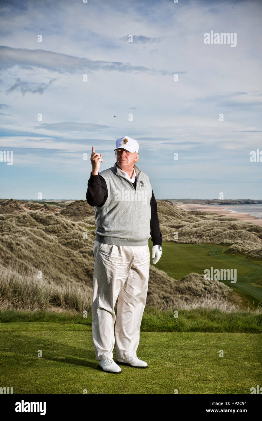 President Donald Trump Photographed at Trump Links International Golf ...