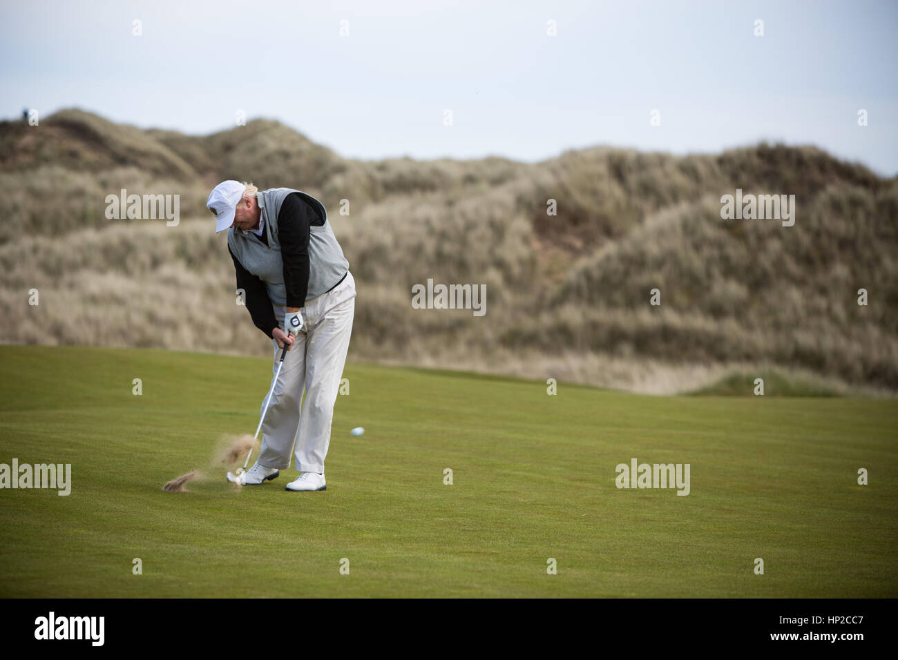 President Donald Trump Photographed at Trump Links International Golf ...