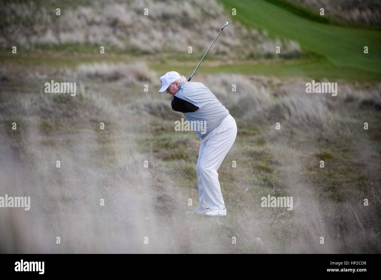 President Donald Trump Photographed at Trump Links International Golf ...