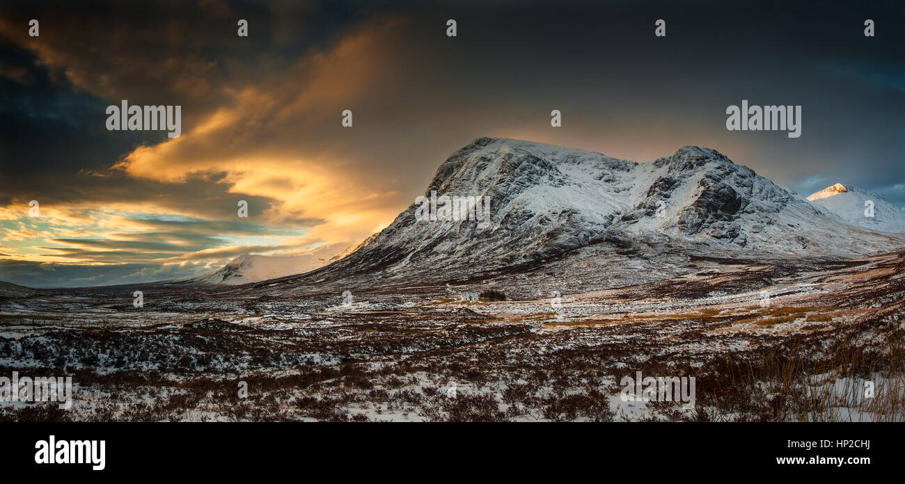 Dawn over Buachaille Etive Mor, Glencoe, Scottish Highlands Stock Photo ...