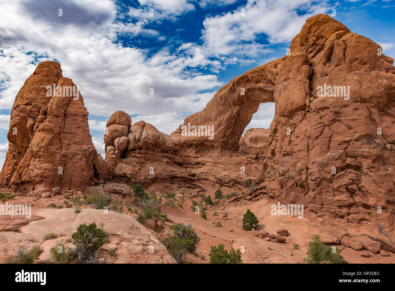 North Window of Arches National Park Utah Stock Photo - Alamy