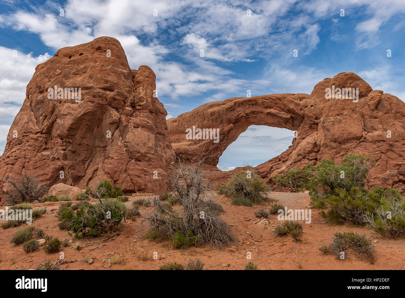 North Window of Arches National Park Utah Stock Photo - Alamy