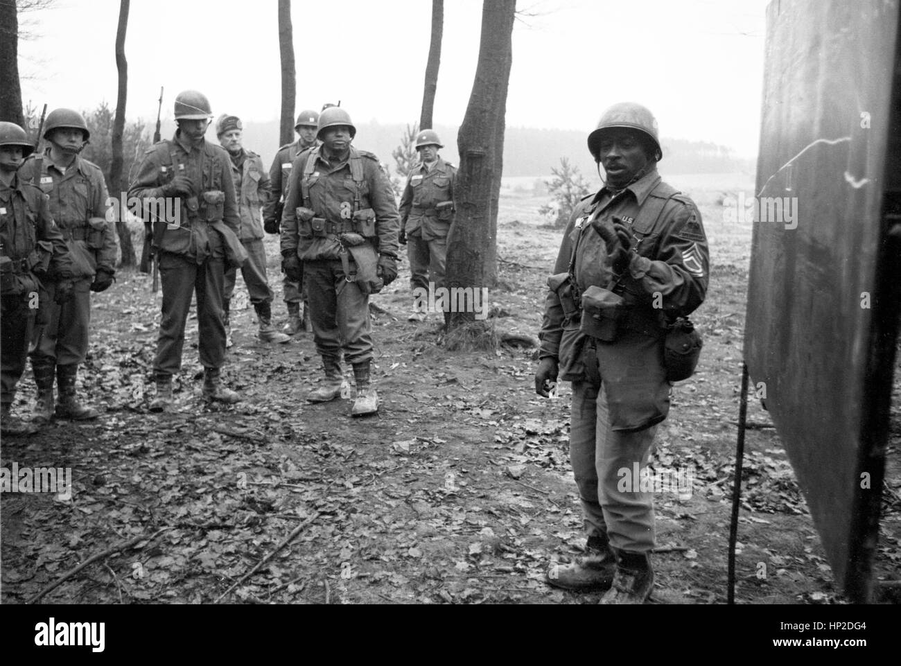 General Garrison H. Davidson , rear center of photo, observes his ...