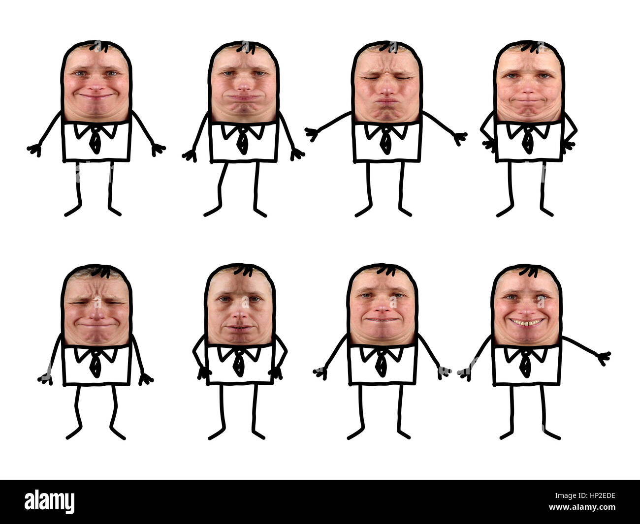 Cartoon mood faces Cut Out Stock Images & Pictures - Alamy