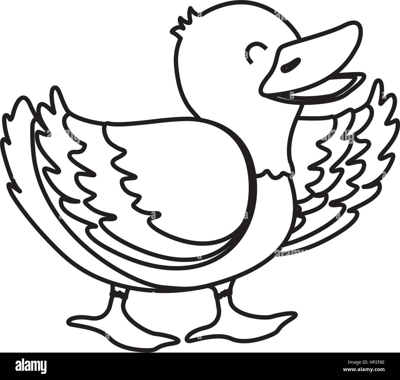 duck farm animal icon vector illustration graphic design Stock Vector ...