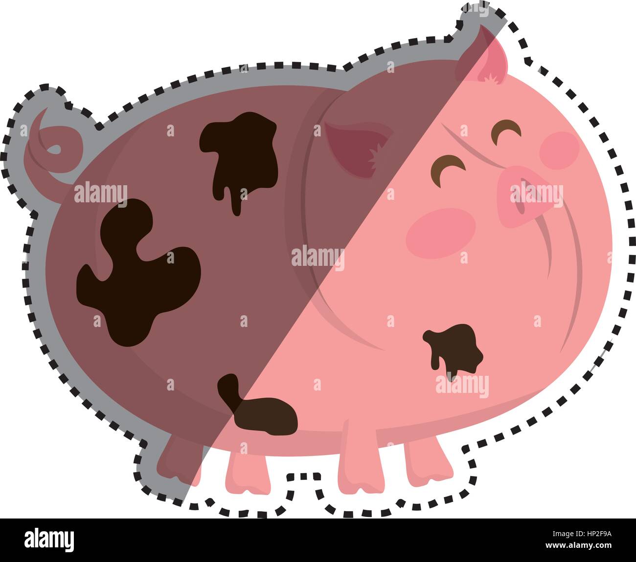 Pig farm animal icon vector illustration graphic design Stock Vector ...