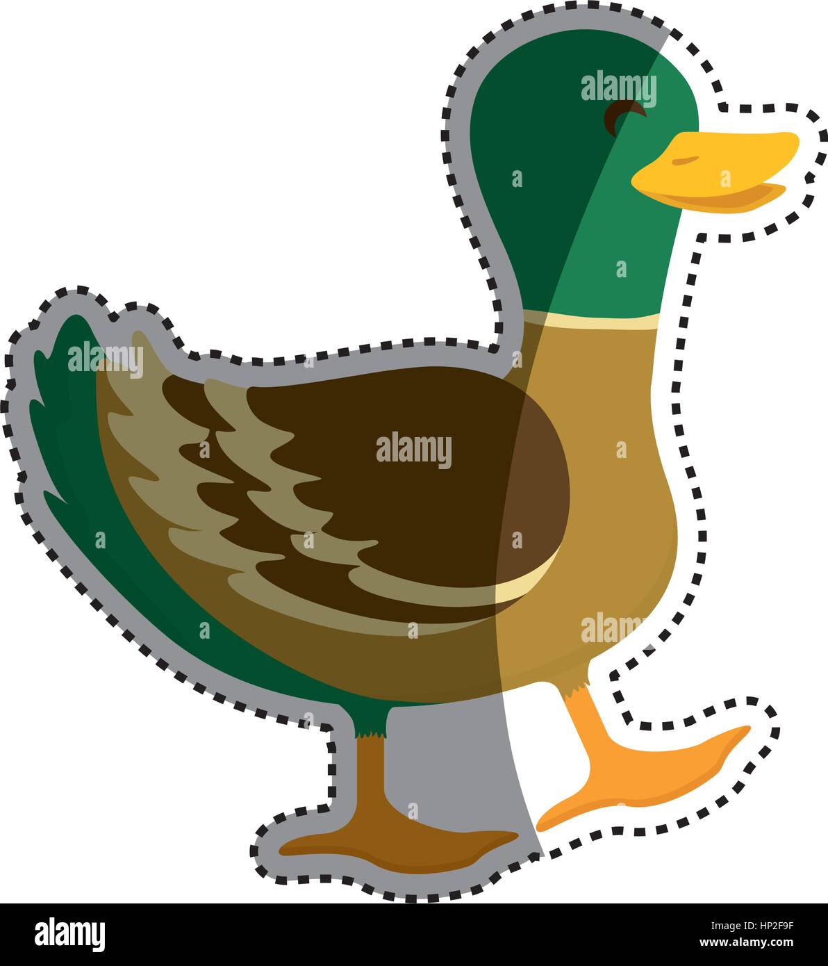 duck farm animal icon vector illustration graphic design Stock Vector ...