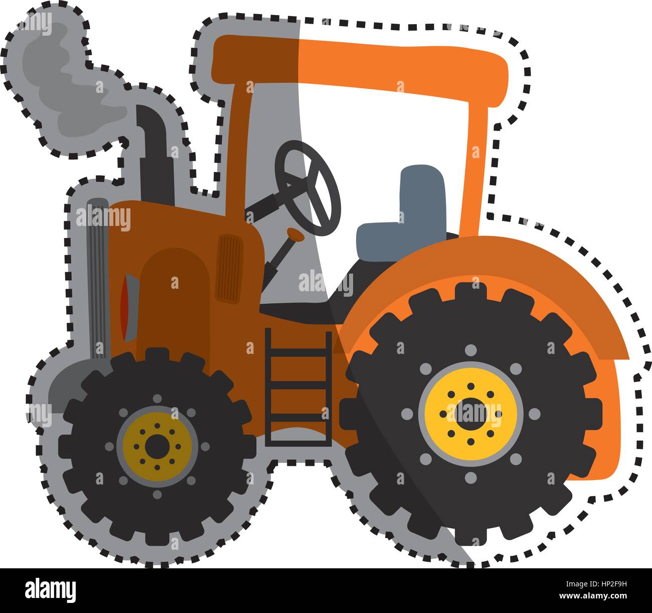 Tractor farm machinery icon vector illustration graphic design Stock ...
