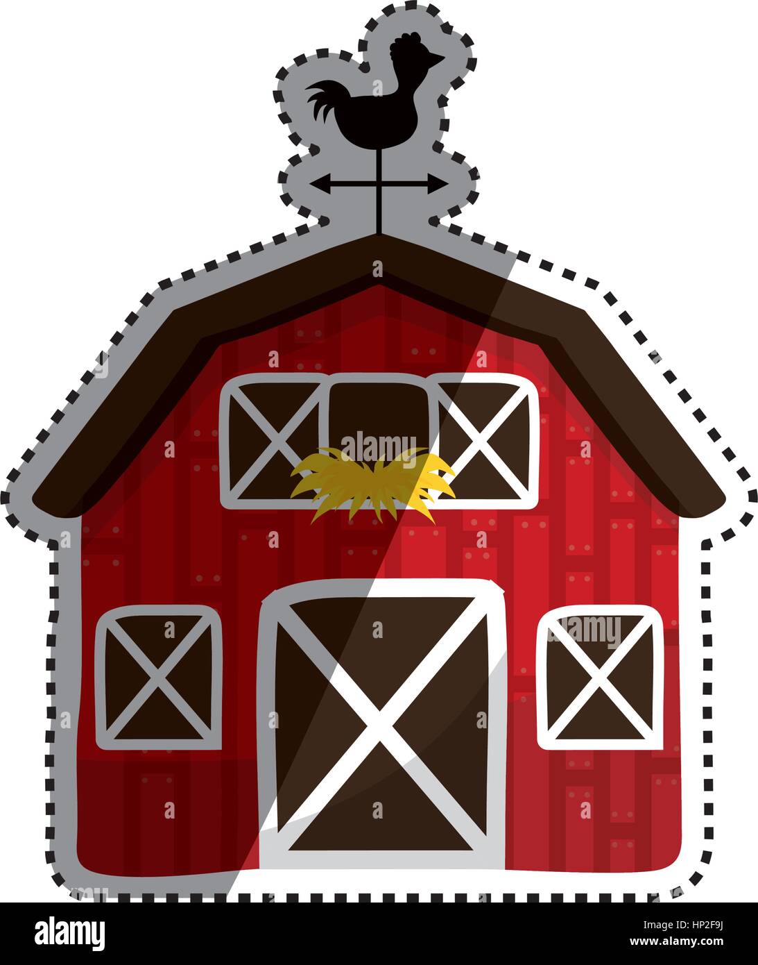 Farm barn building icon icon vector illustration graphic design Stock ...