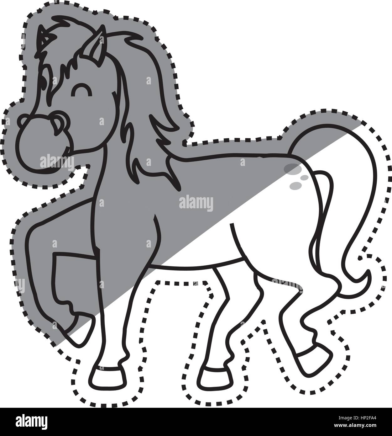 Horse farm animal icon vector illustration graphic design Stock Vector ...