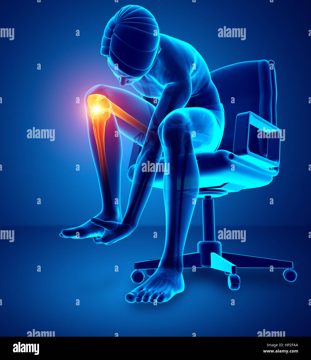 3d Illustration of Male Knee pain Stock Photo - Alamy