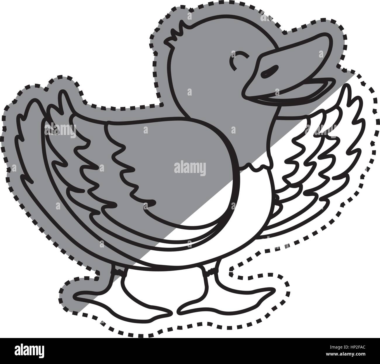 duck farm animal icon vector illustration graphic design Stock Vector ...