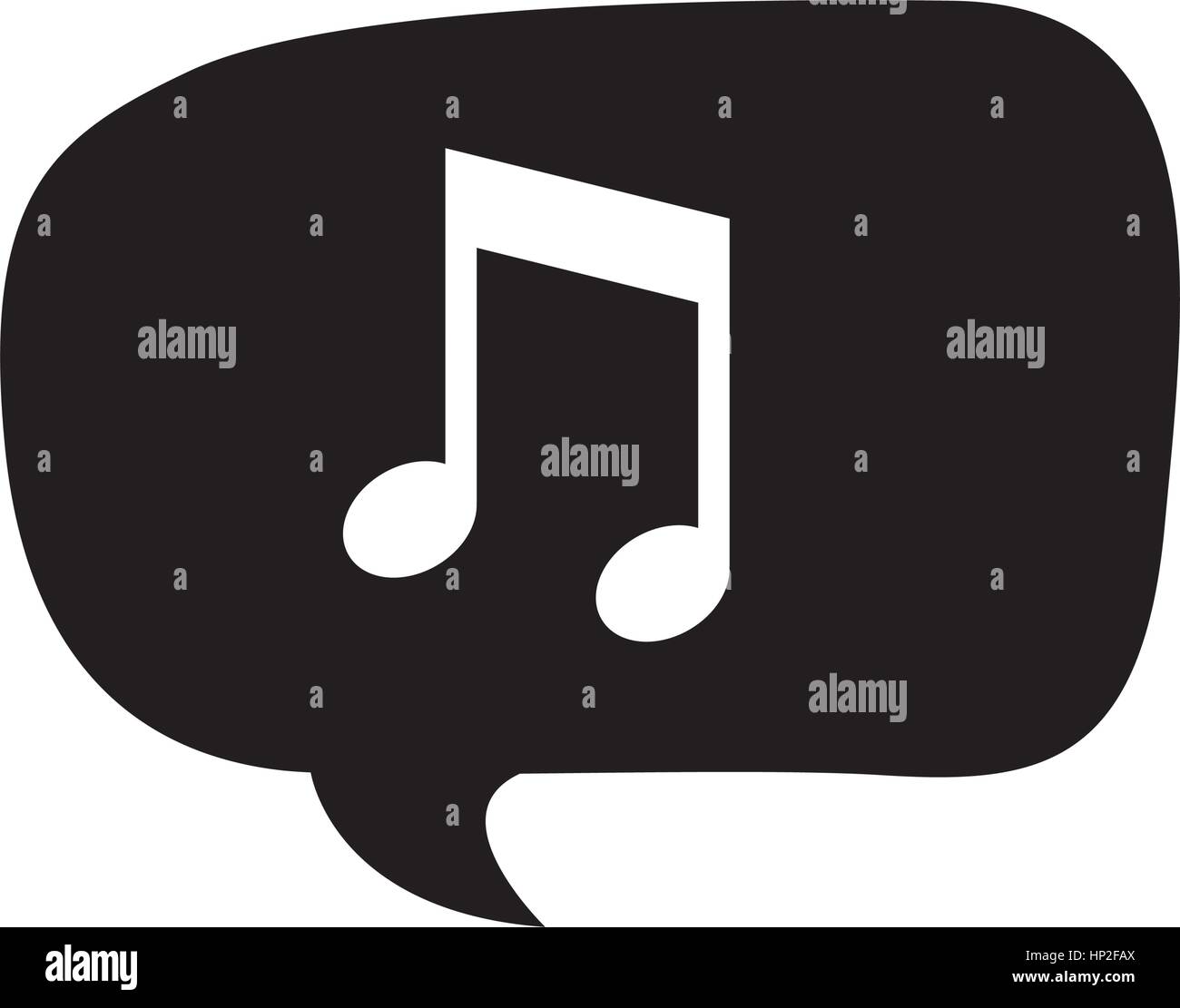 Music note in bubble icon vector illustration graphic design icon ...