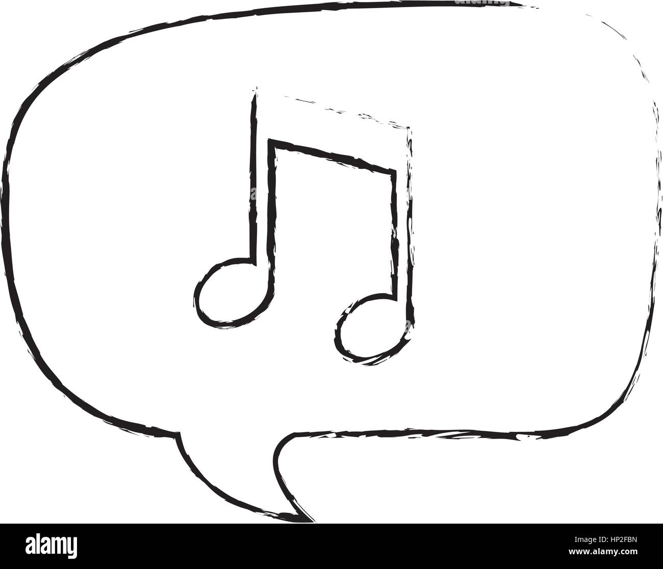 Bubble Music Note Icon Black and White Stock Photos & Images - Alamy