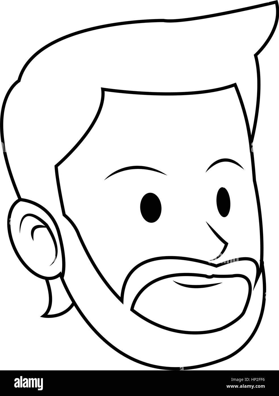 man face cartoon icon over white background. vector illustration Stock ...