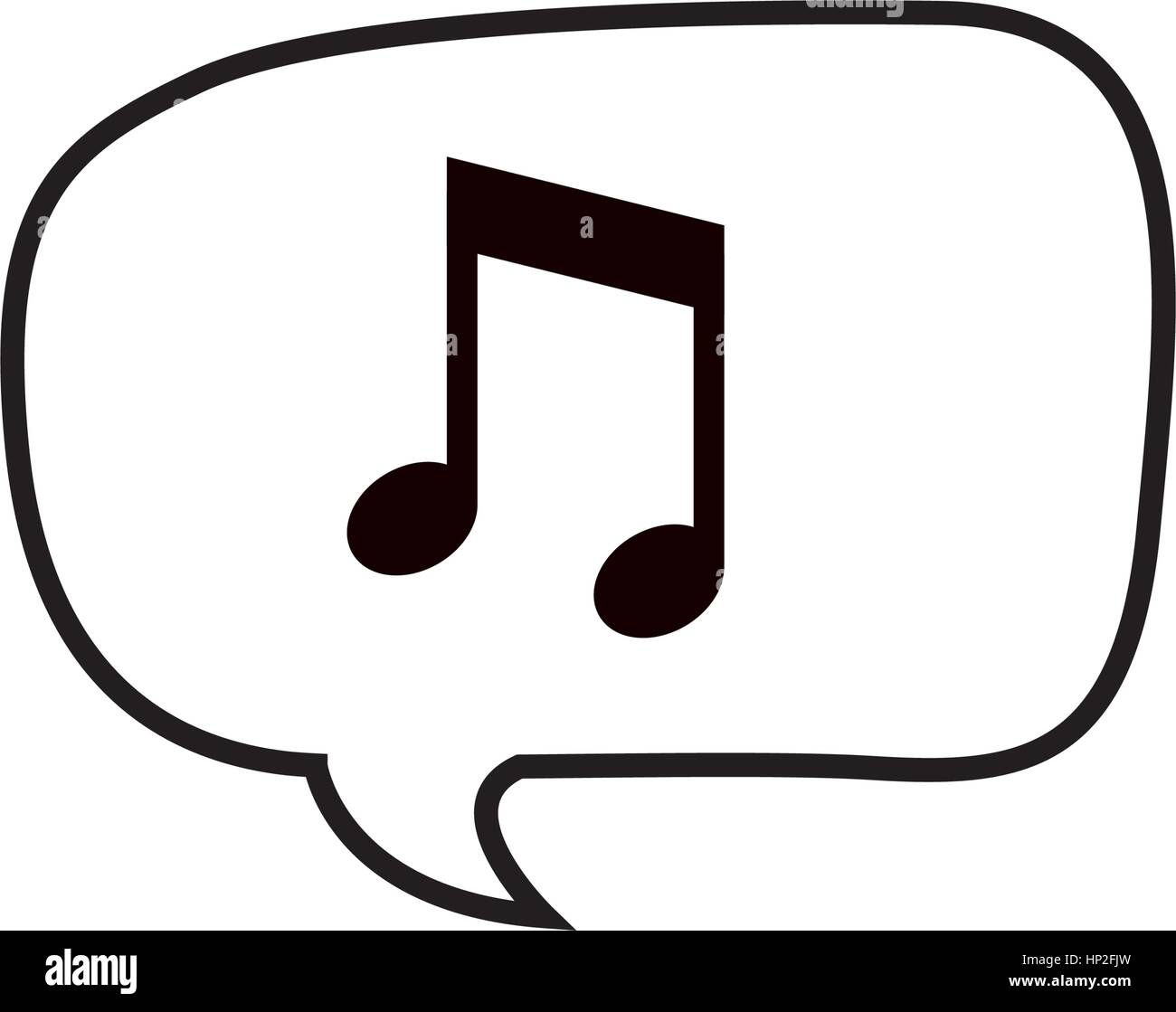 Music note in bubble icon vector illustration graphic design Stock ...