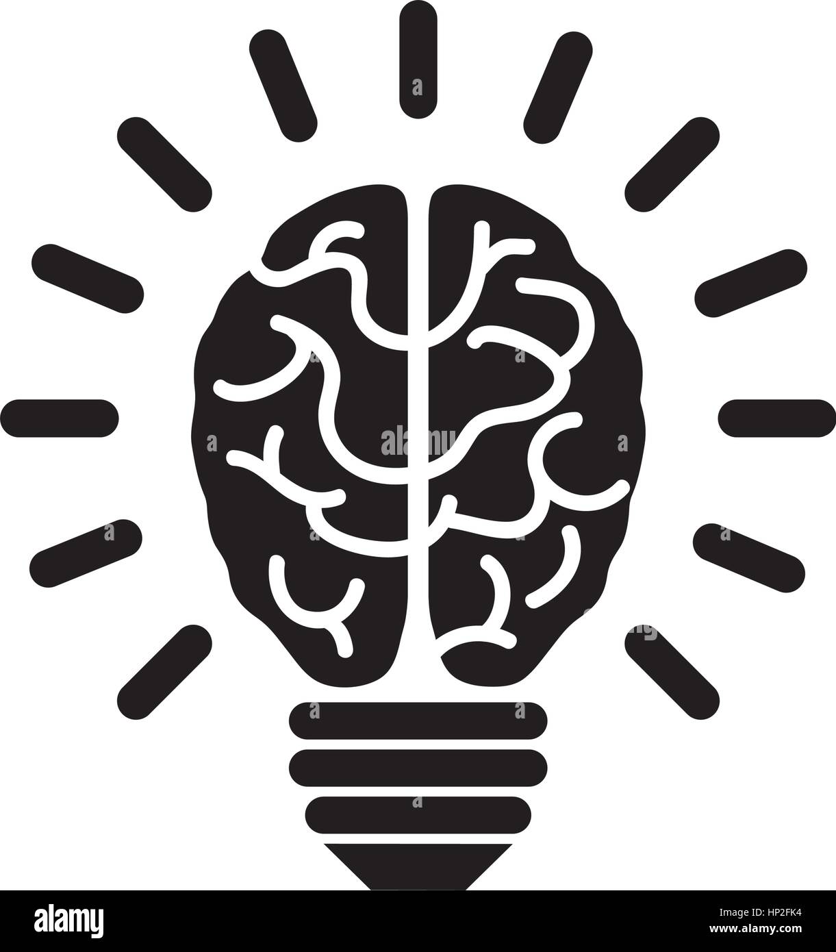 Bulb idea and human brain icon vector illustration graphic design Stock ...