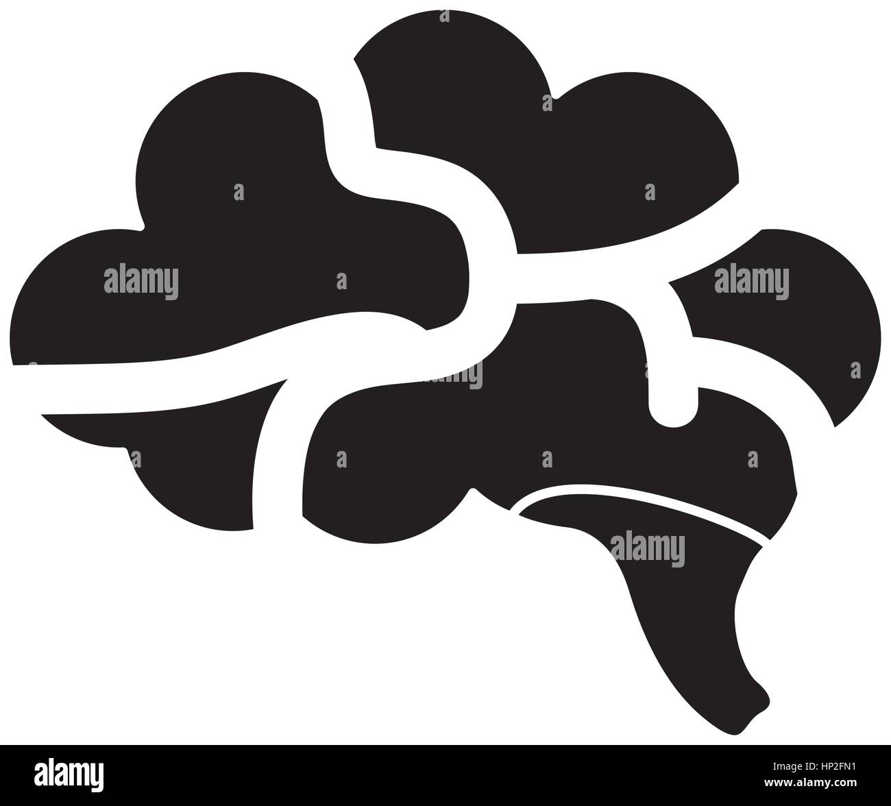 Human brain symbol icon vector illustration graphic design Stock Vector ...