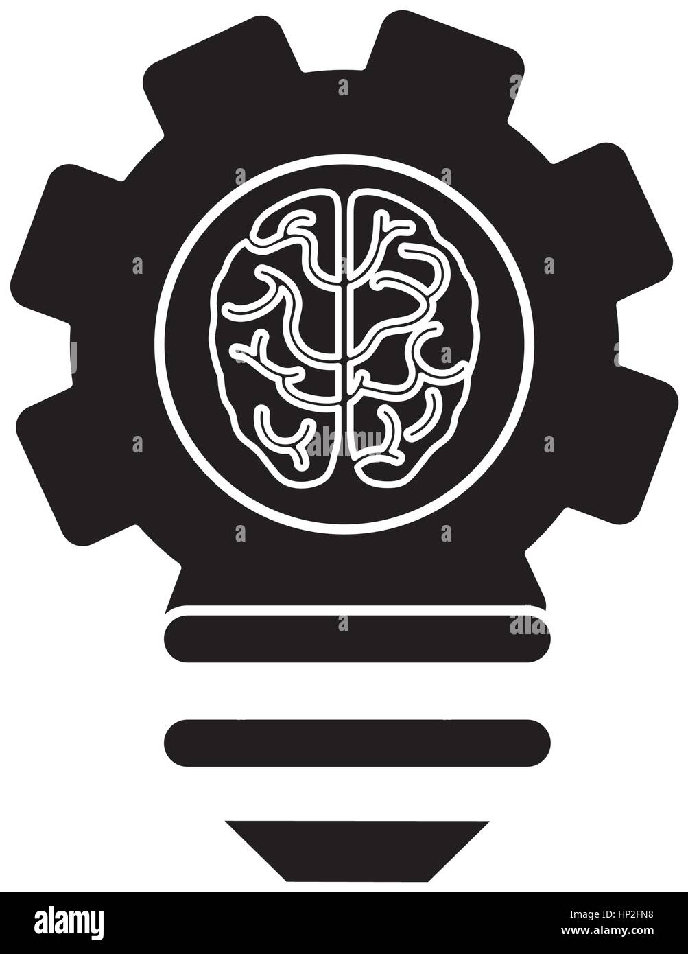 Bulb idea and human brain icon vector illustration graphic design Stock ...