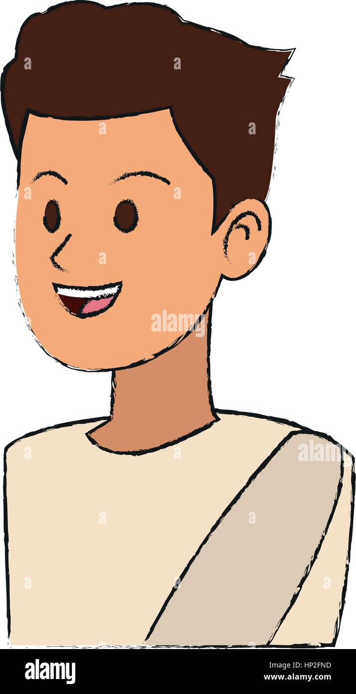 man cartoon icon over white background. colorful design. vector ...