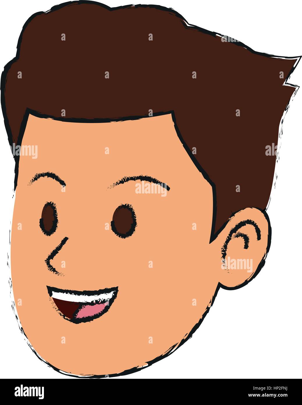 man face cartoon icon over white background. colorful design. vector ...