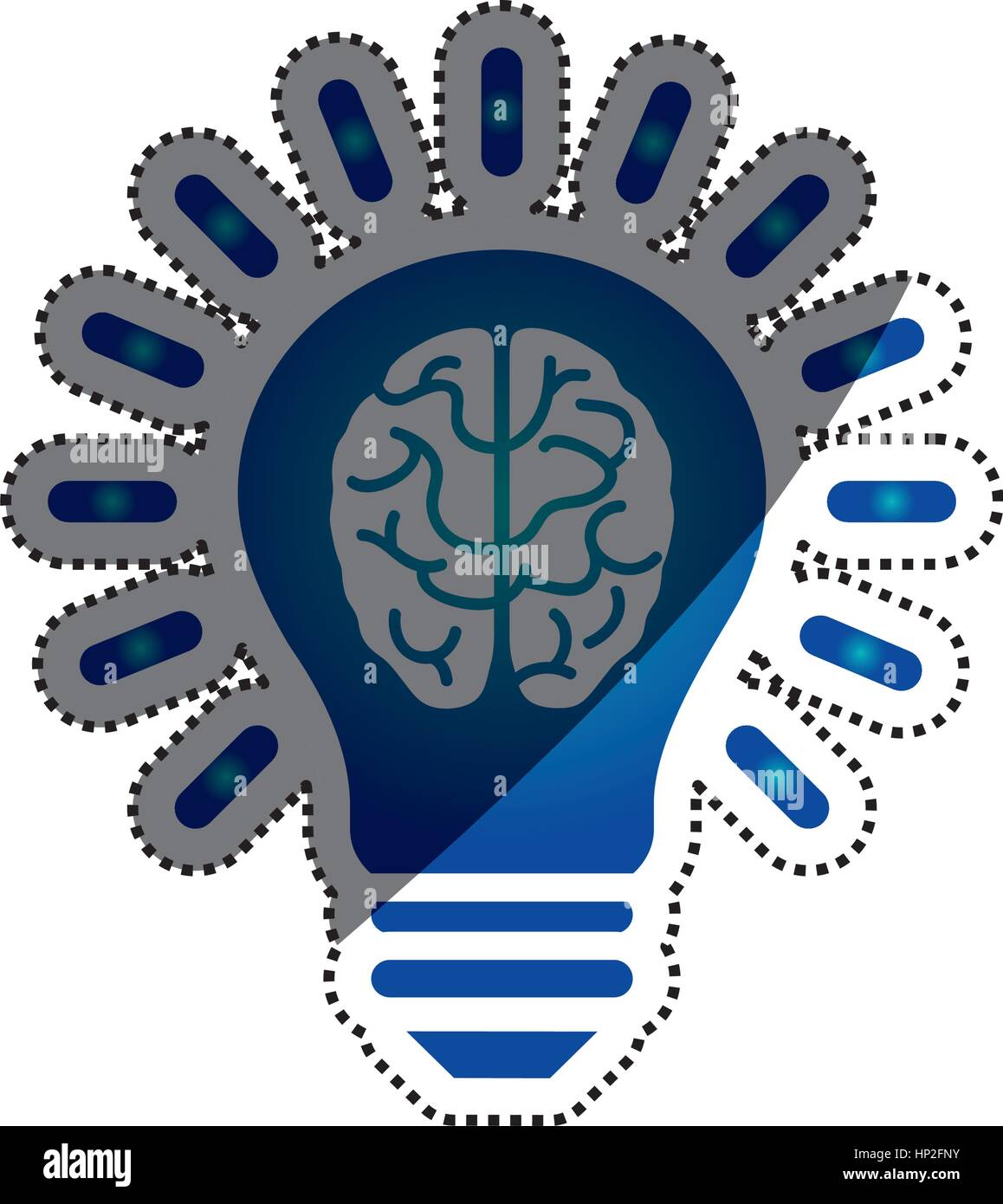 Bulb idea and human brain icon vector illustration graphic design Stock ...