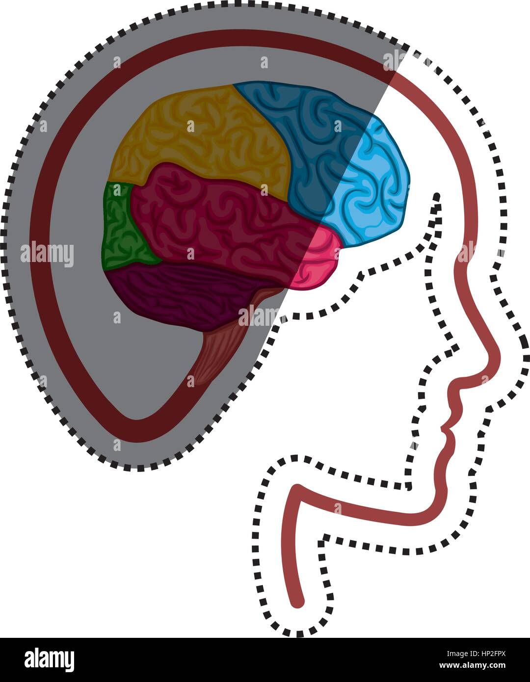Human brain symbol icon vector illustration graphic design Stock Vector ...