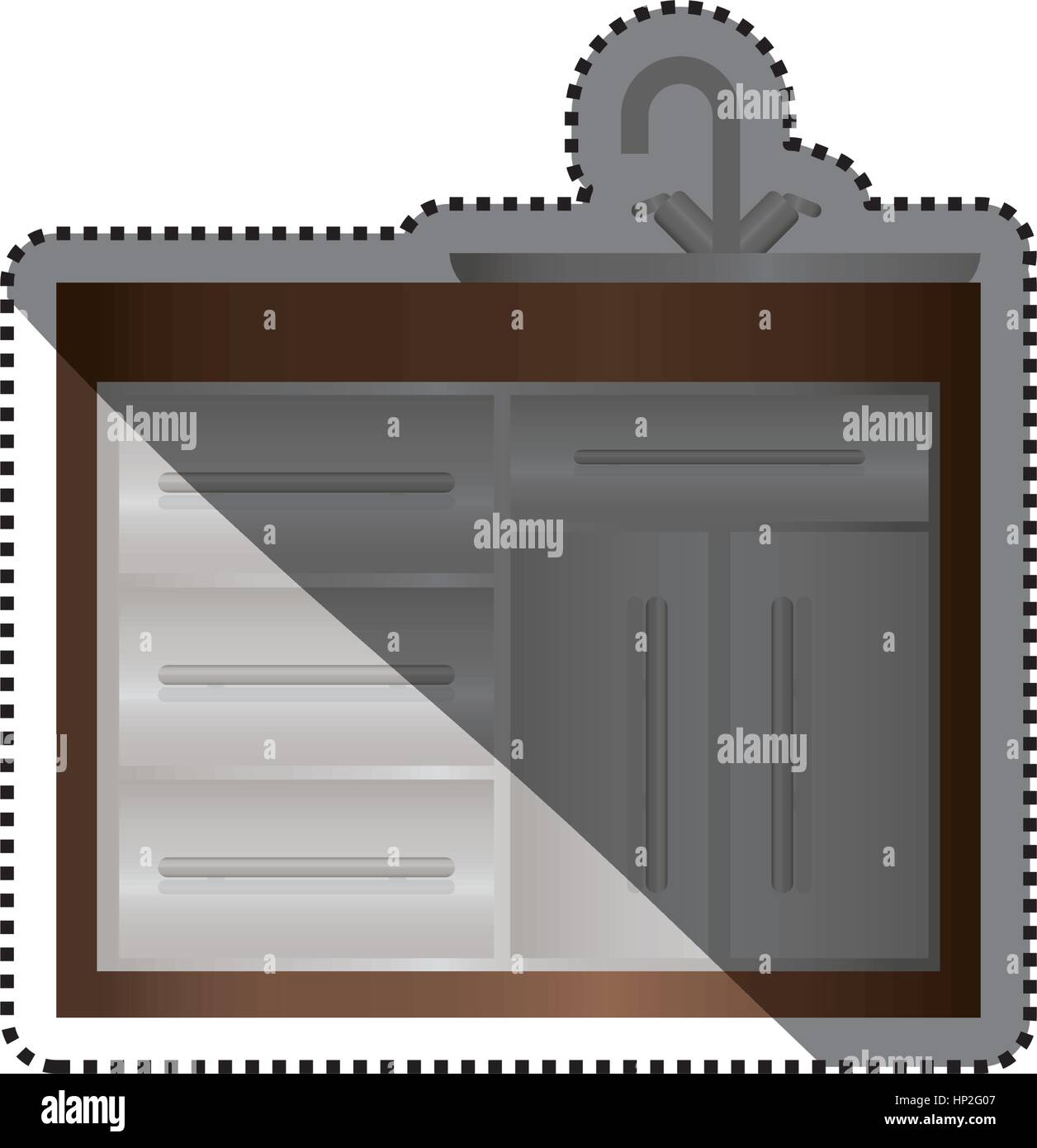 Kitchen cabinet design icon vector illustration graphic design Stock ...