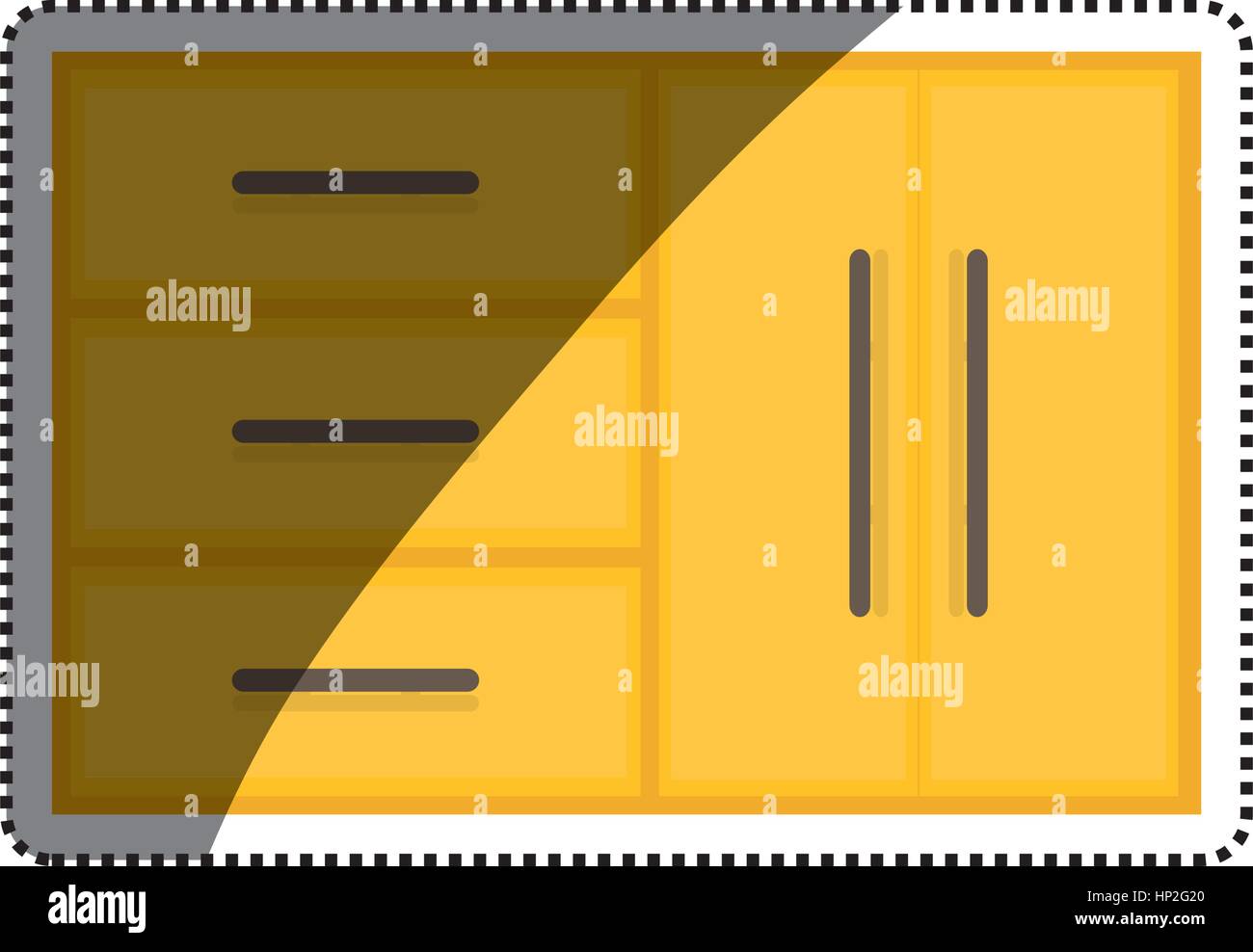 Kitchen cabinet design icon vector illustration graphic design Stock ...