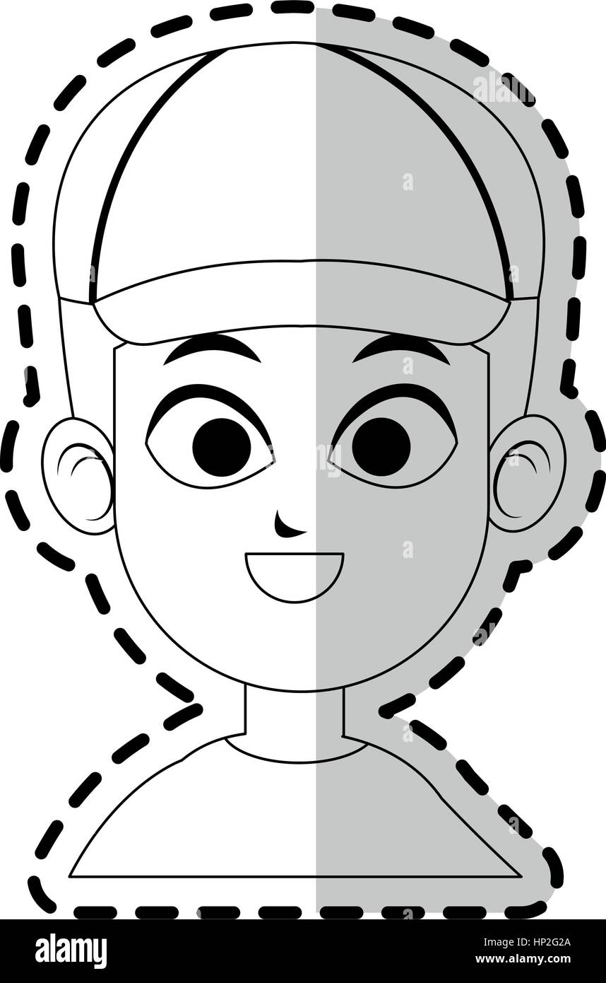 man with a cap over white background. vector illustration Stock Vector ...