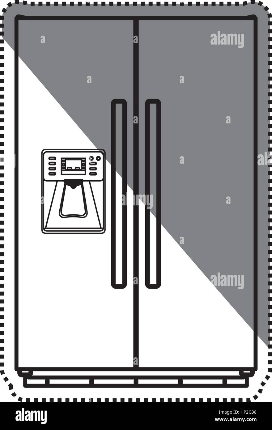 Fridge home appliance icon vector illustration graphic design Stock ...