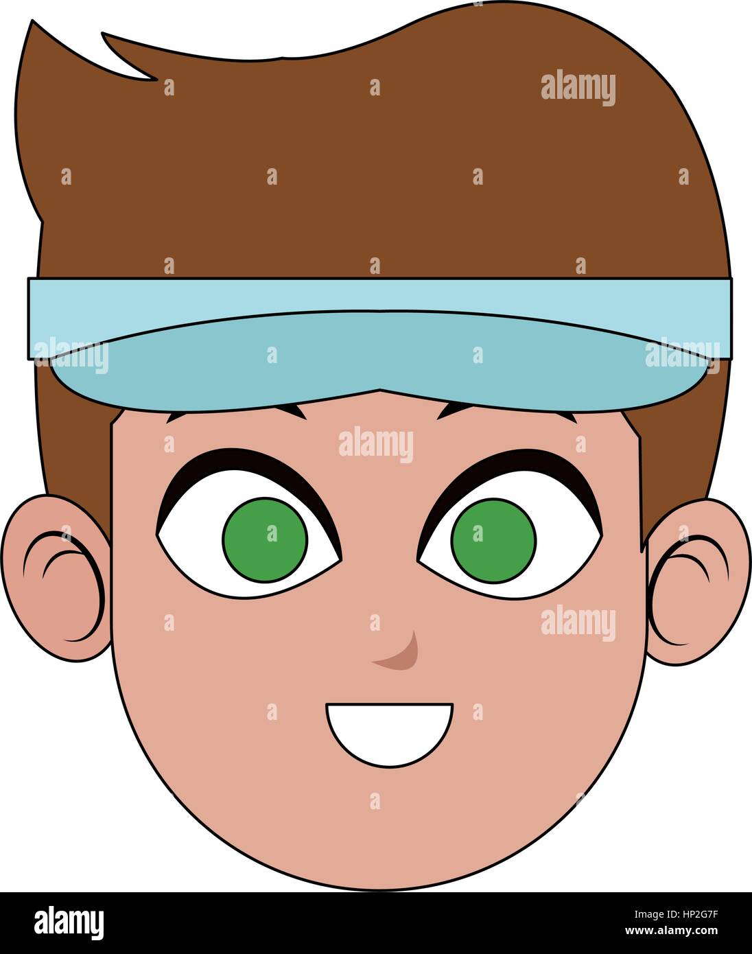 man face cartoon icon over white background. colorful design. vector ...