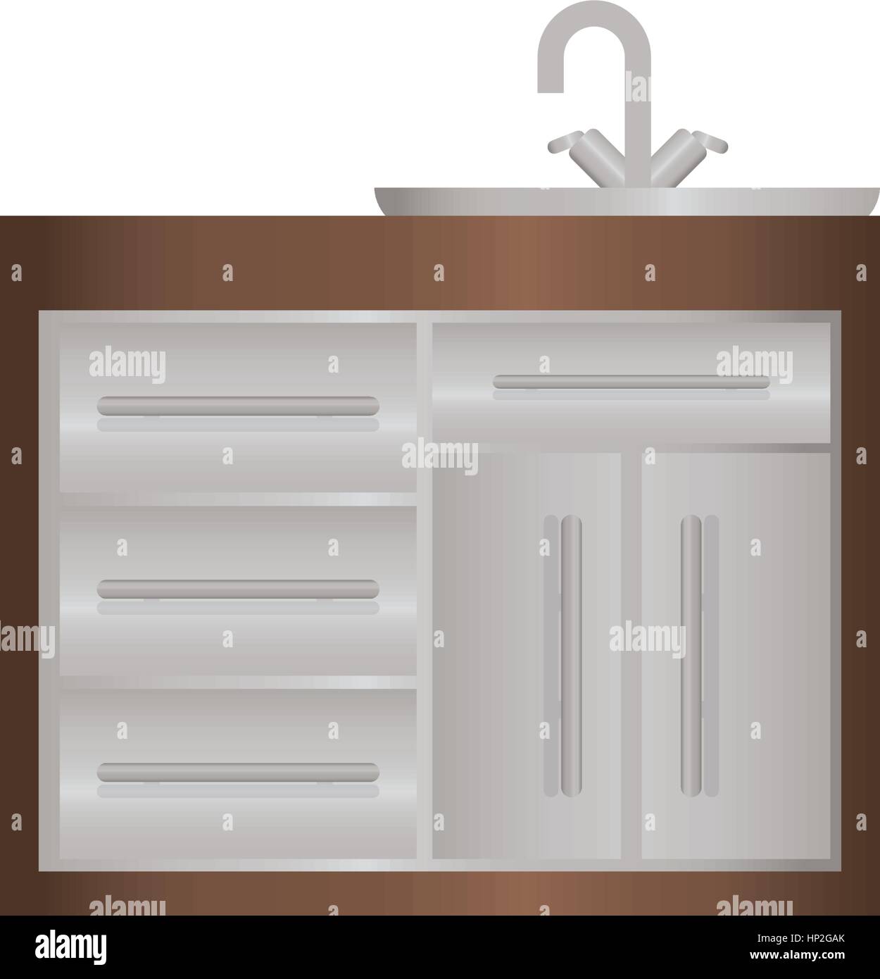 Kitchen cabinet design icon vector illustration graphic design Stock ...