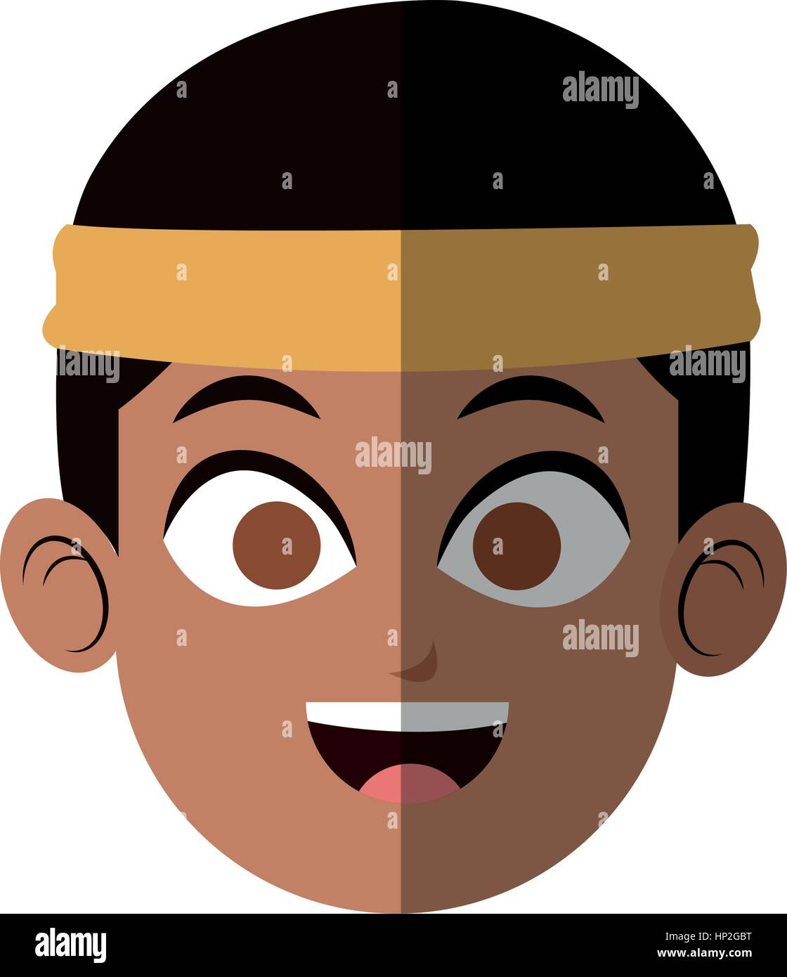man face cartoon icon over white background. colorful design. vector ...
