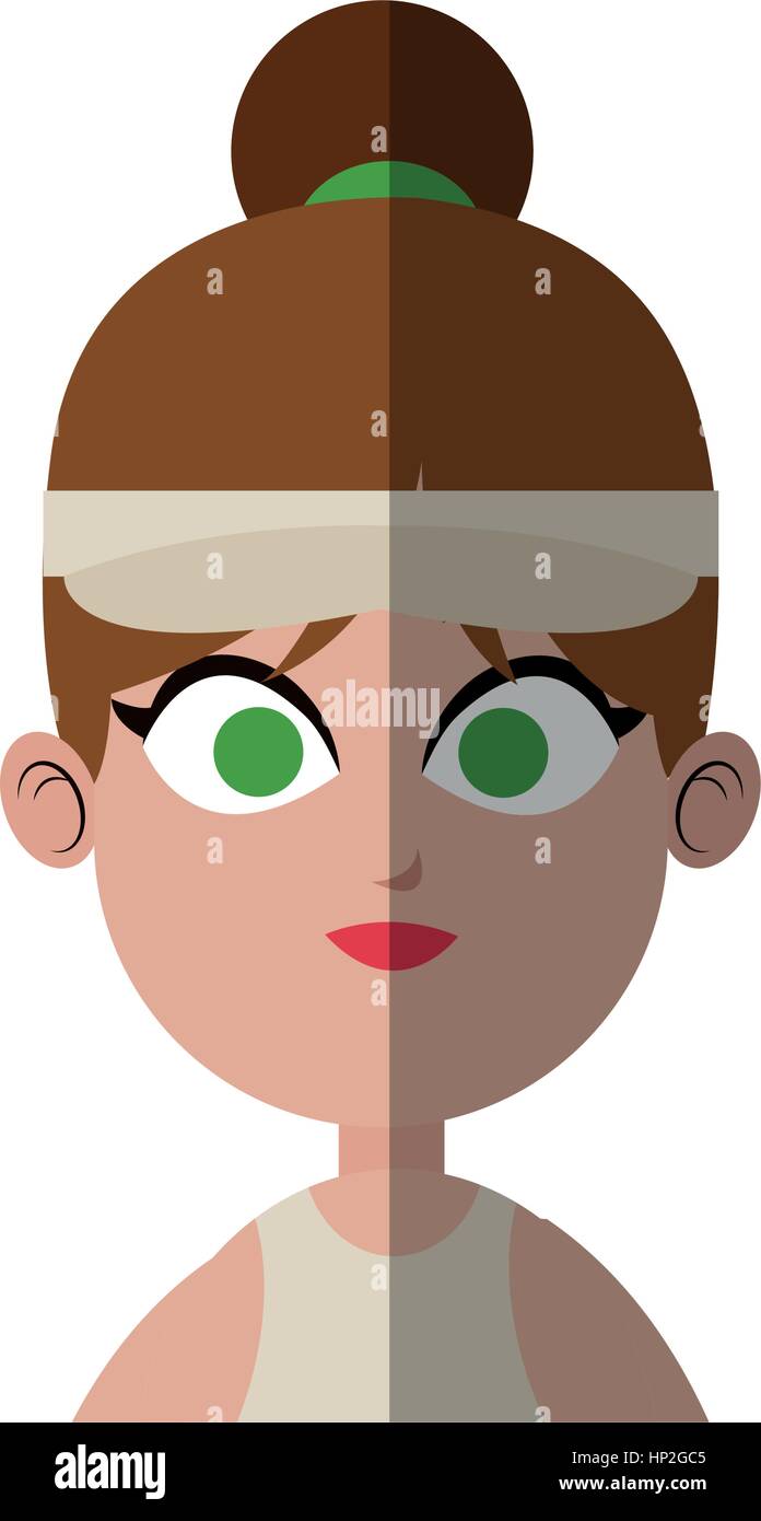 girl wearing sport clothes over white background. colorful design ...