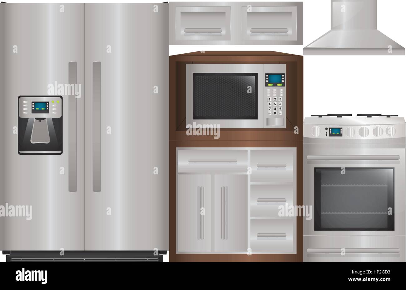 Kitchen interior design icon vector illustration graphic design Stock ...