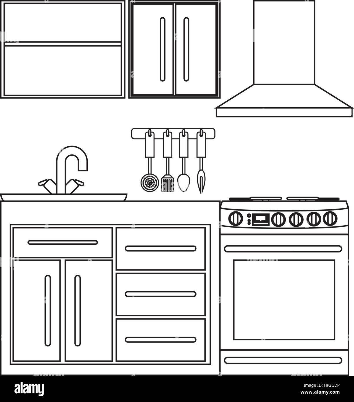 New cabinets Stock Vector Images - Alamy