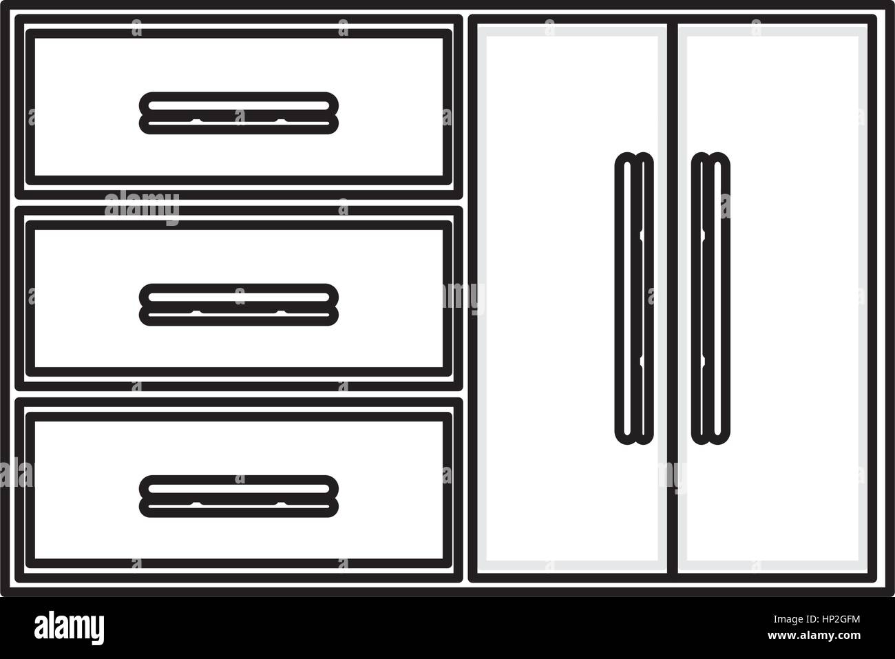Kitchen cabinet design icon vector illustration graphic design Stock ...