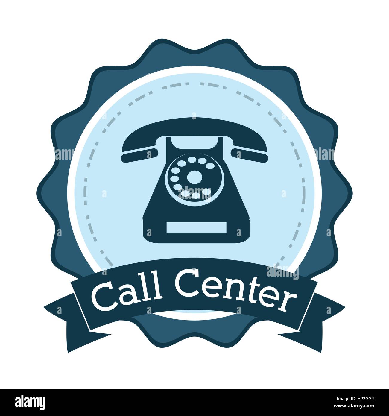 call center telephone line support badge vector illustration eps 10 ...