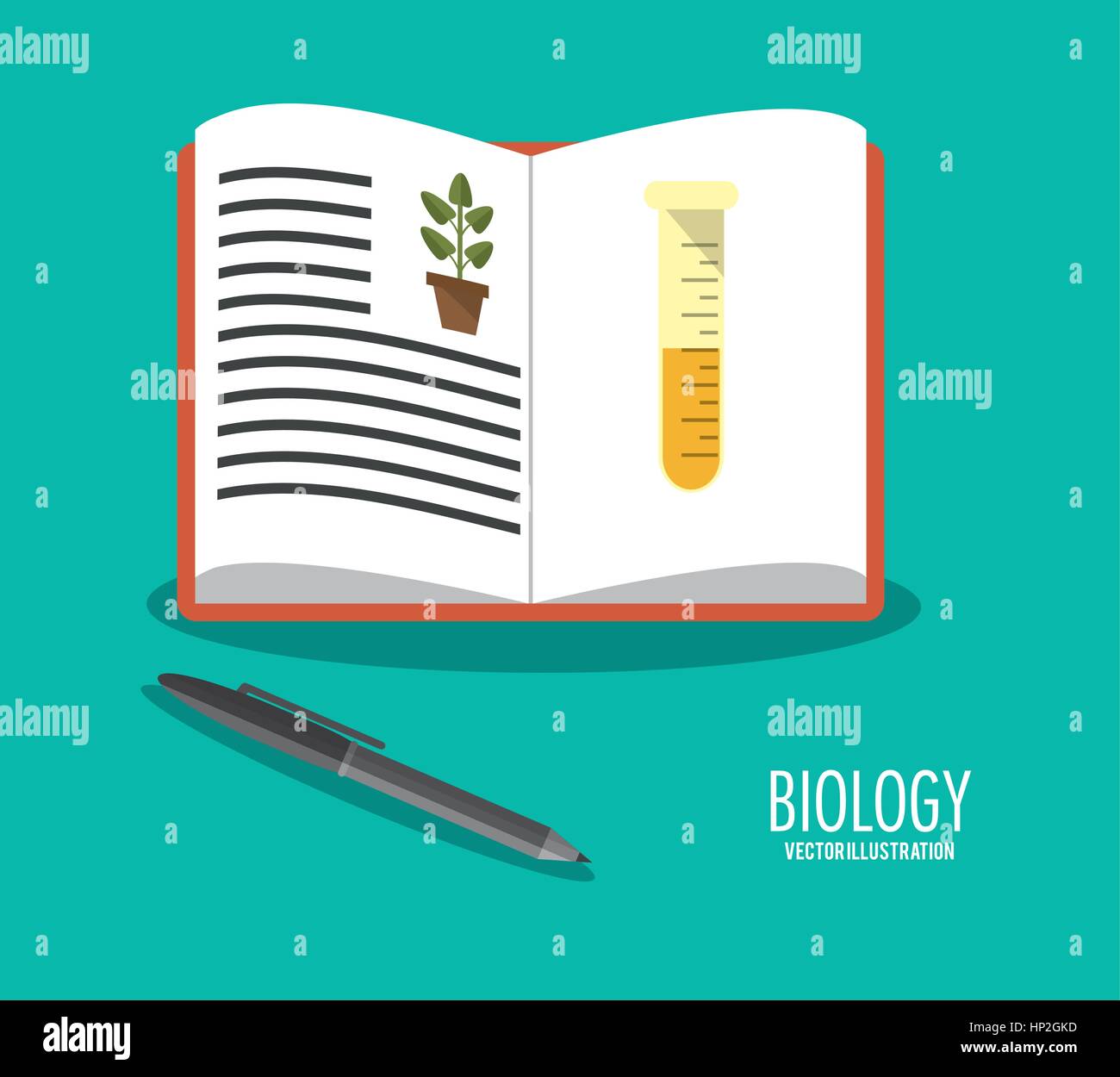 science biology book pen icons vector illustration eps Stock Vector ...