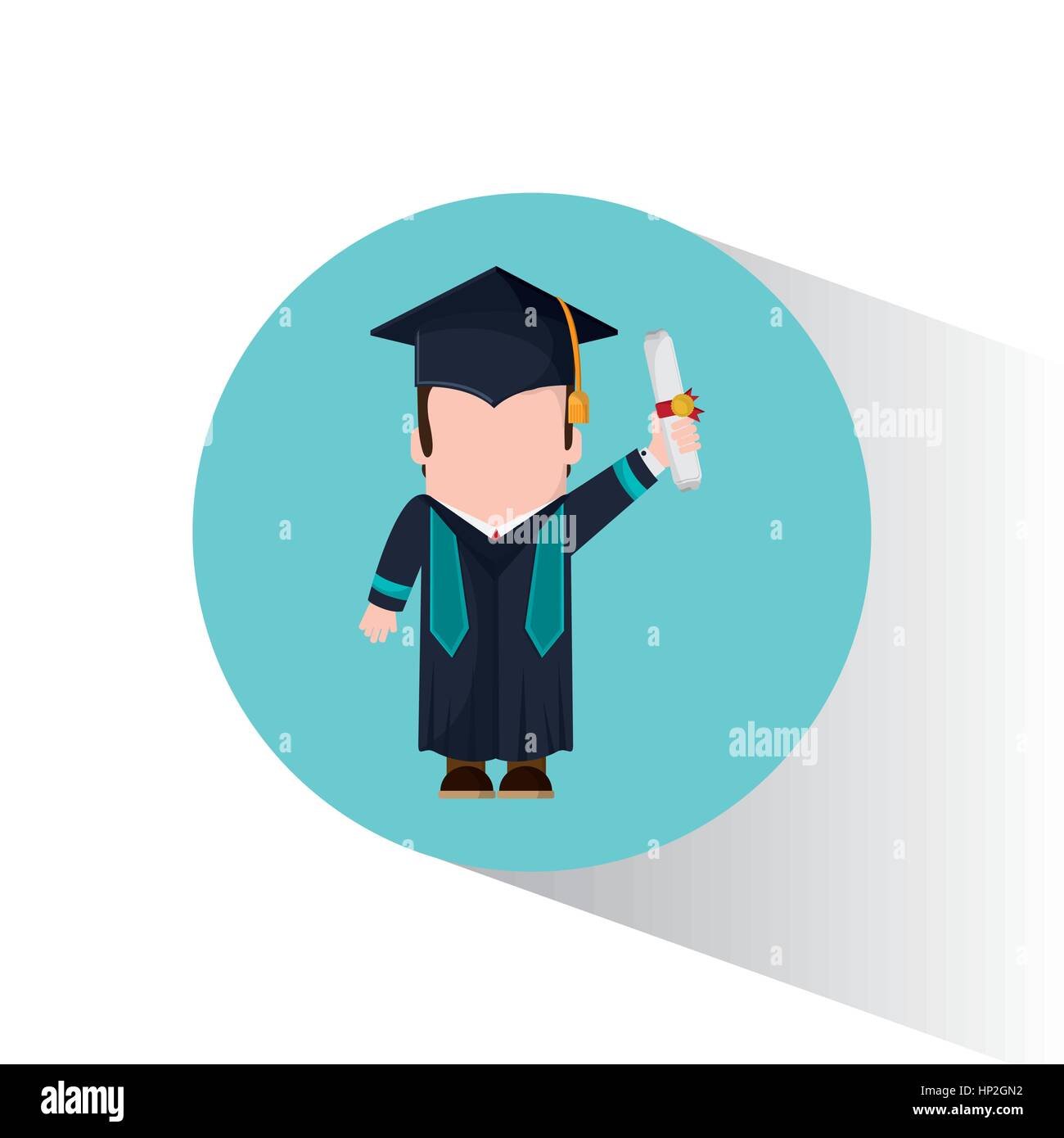 graduate student holding certificate vector illustration eps 10 Stock ...