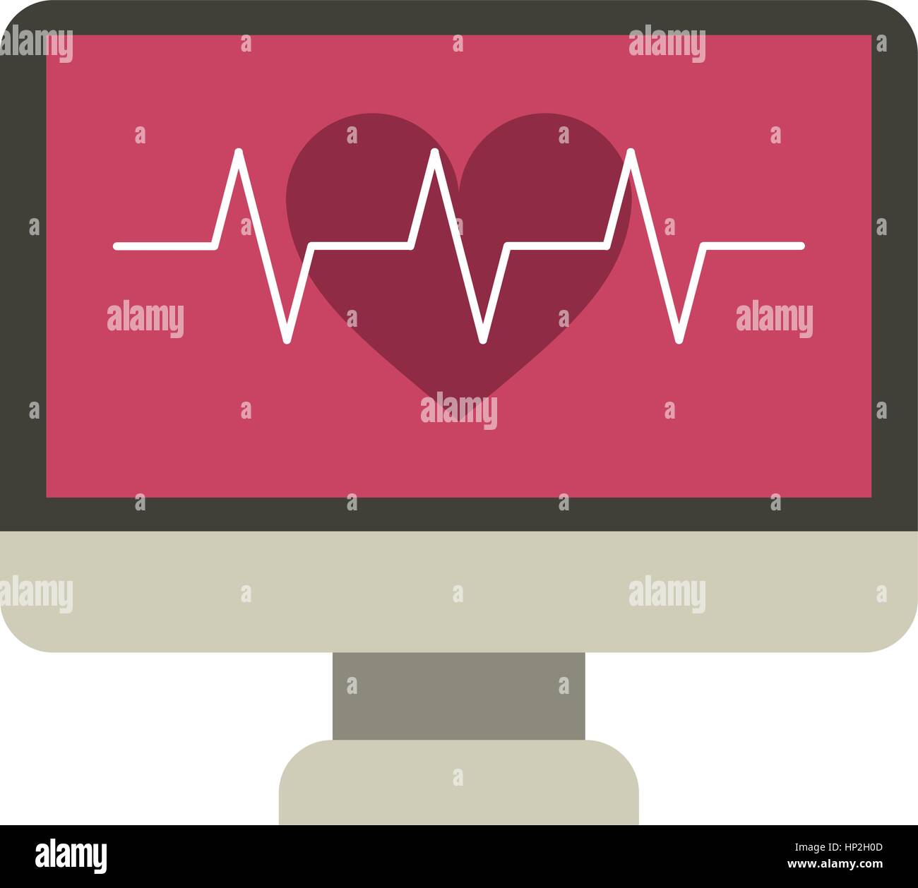 monitor heartbeat cardiology rhythm vector illustration eps 10 Stock ...