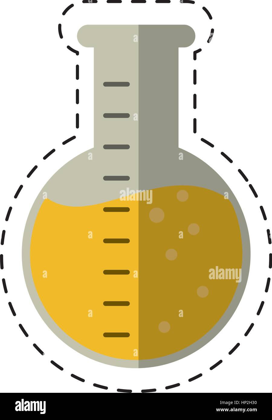 cartoon laboratory flask glass liquid vector illustration eps 10 Stock ...