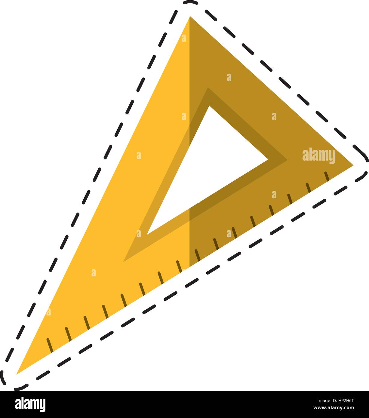 cartoon triangle ruler utensil icon vector illustration eps 10 Stock ...