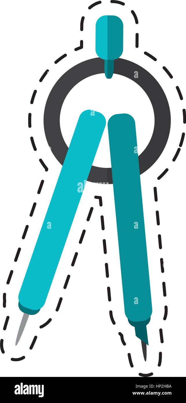 cartoon compass geometry drawing school Stock Vector Image & Art - Alamy